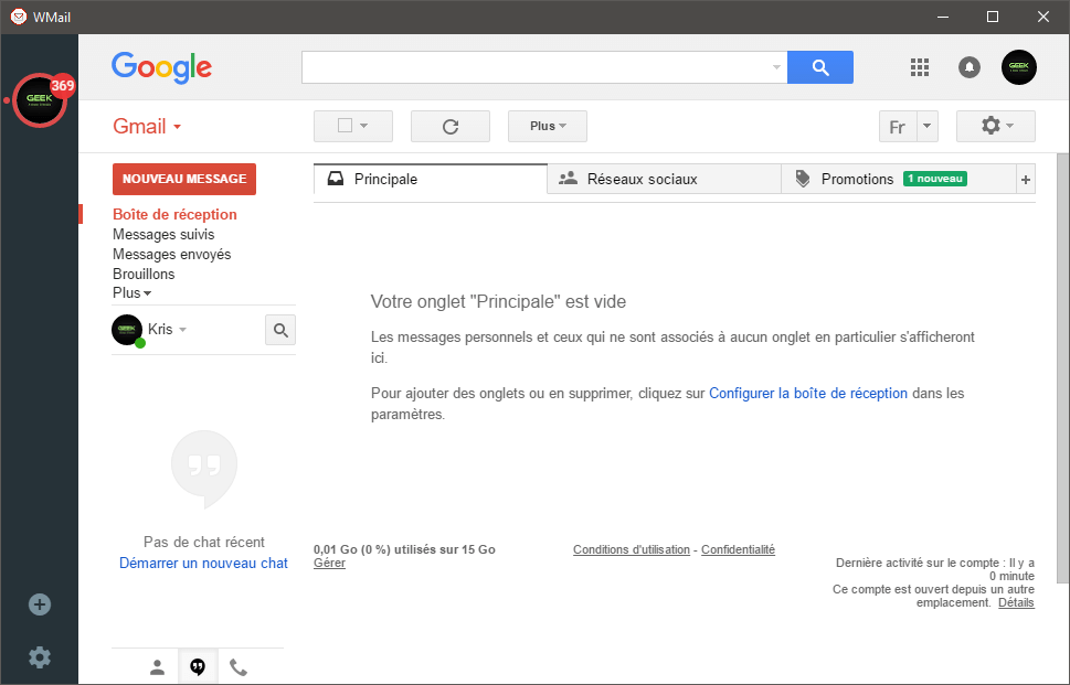 WMail: Gmail および Inbox 用のオープンソース電子メール クライアント - 世界の顔