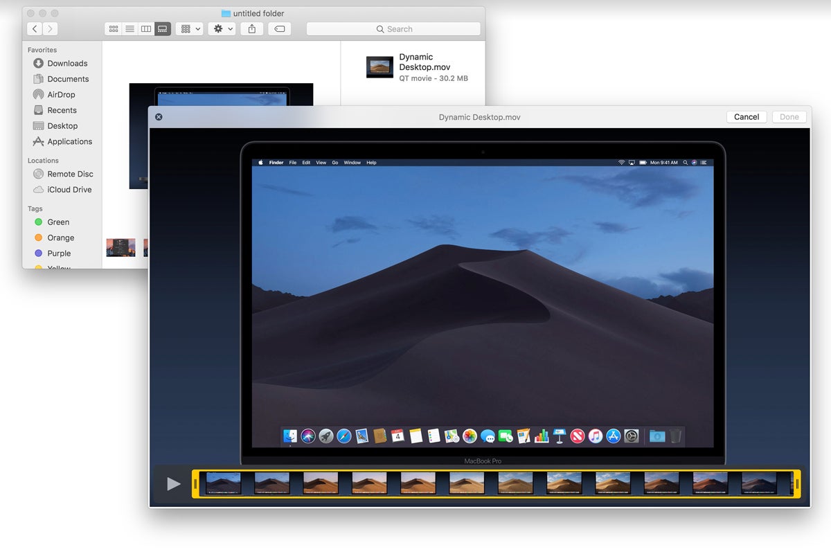 MacOS Mojave：Finderでクイックアクションを使用する方法