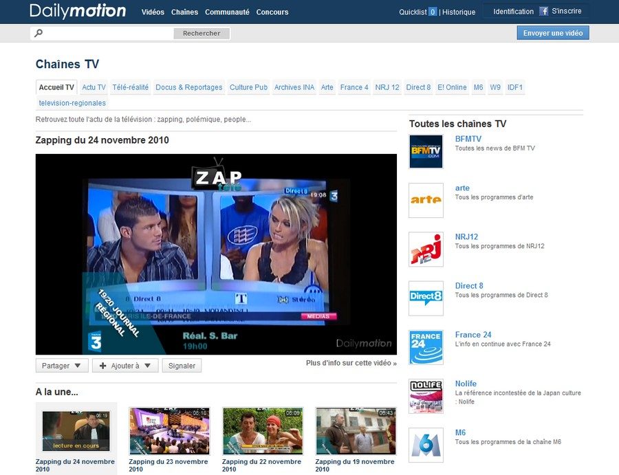 Dailymotionは、テレビ番組のためのスペースを開きます - 世界の顔
